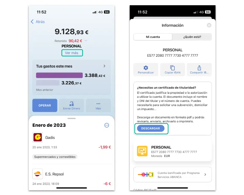 Obtener certificado de titularidad bancaria online | ABANCA Blog